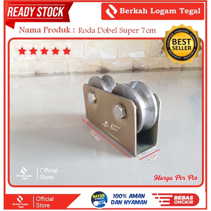 Jual Roda Pagar 7 cm Super Ganda Besi Roda Double | Shopee Indonesia