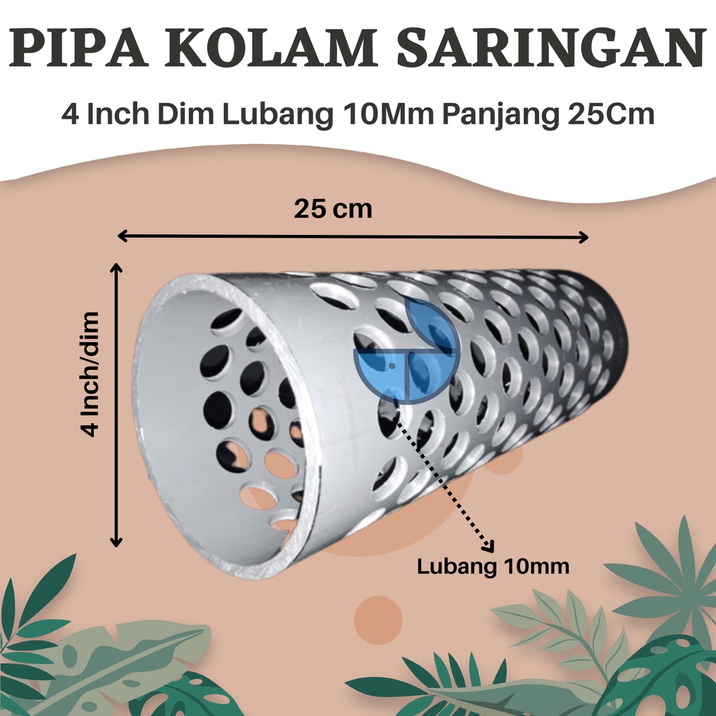 Jual Pipa Paralon Filter Kolam Ikan Ukuran 4 Inch Dim Lubang 10Mm ...