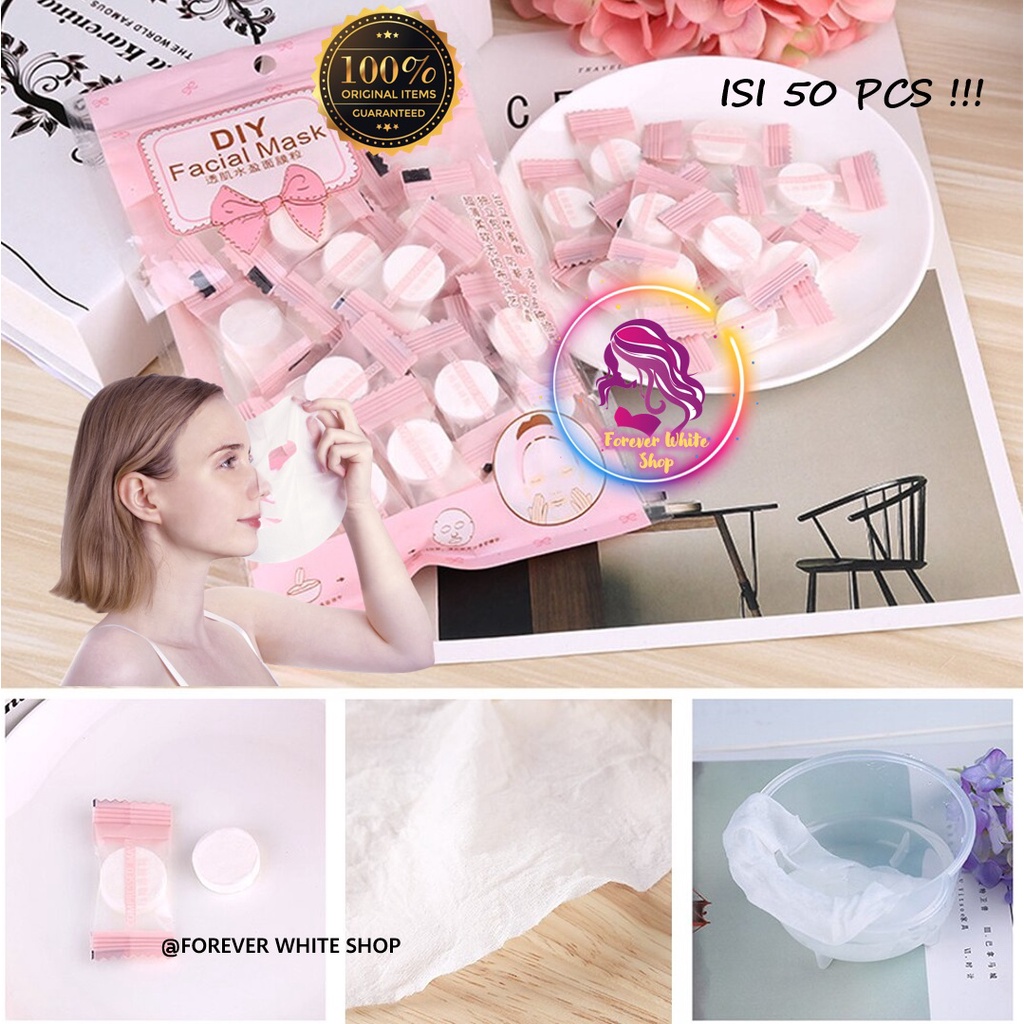 Jual Isi 50 Pcs Compressed Facial Mask Viral ORI Termurah !!! Masker ...