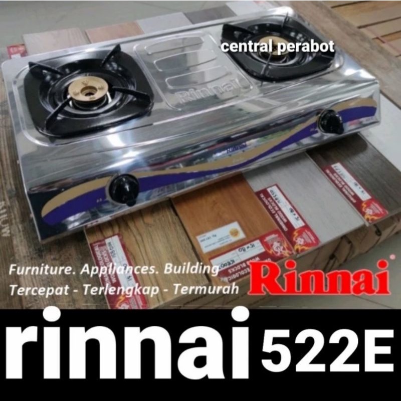 Jual Kompor rinnai 2 tungku stainless steel rinnai RI-522 E | Shopee ...