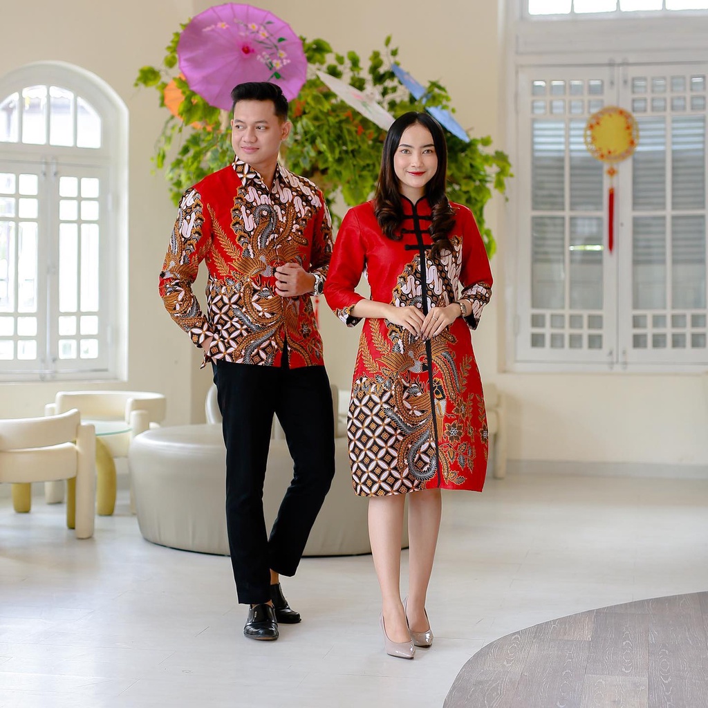 Jual Benang Raja Batik Couple Pria Wanita Motif Seno Selendang Sogan ...