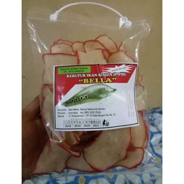 Jual kerupuk ikan belida/pipih khas kota bangun kukar | Shopee Indonesia