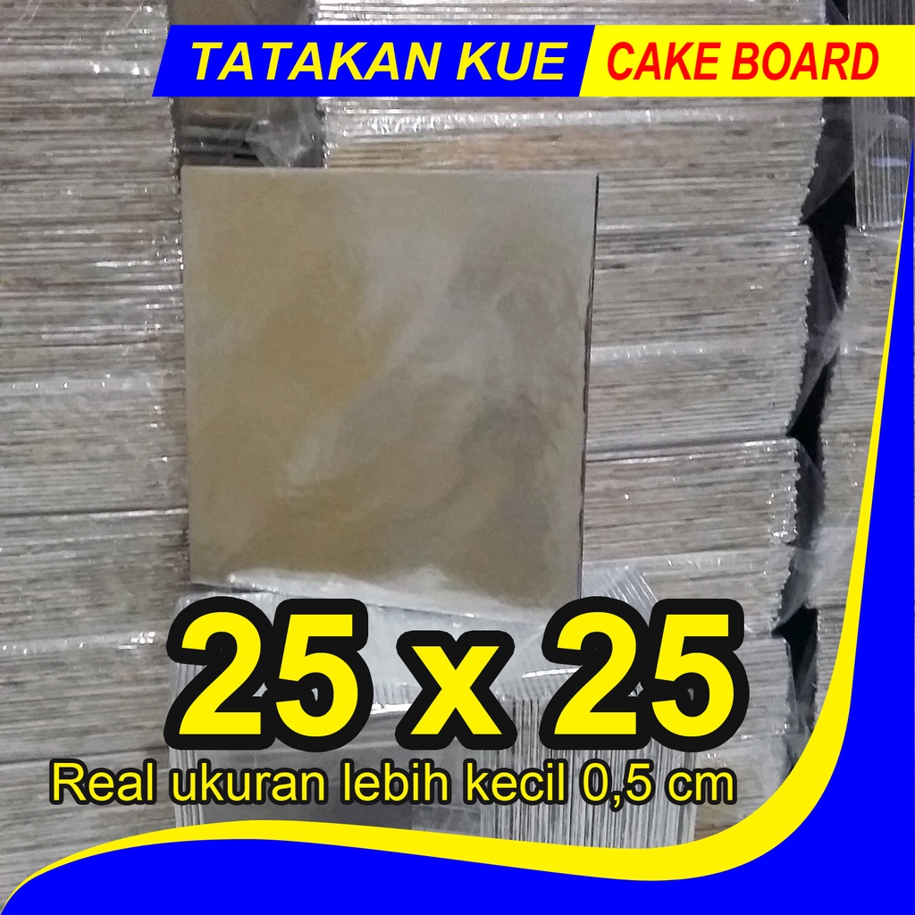 Jual Tatakan kue 25x25 cm / 25x25/cake board / alas kue ulang tahun ...