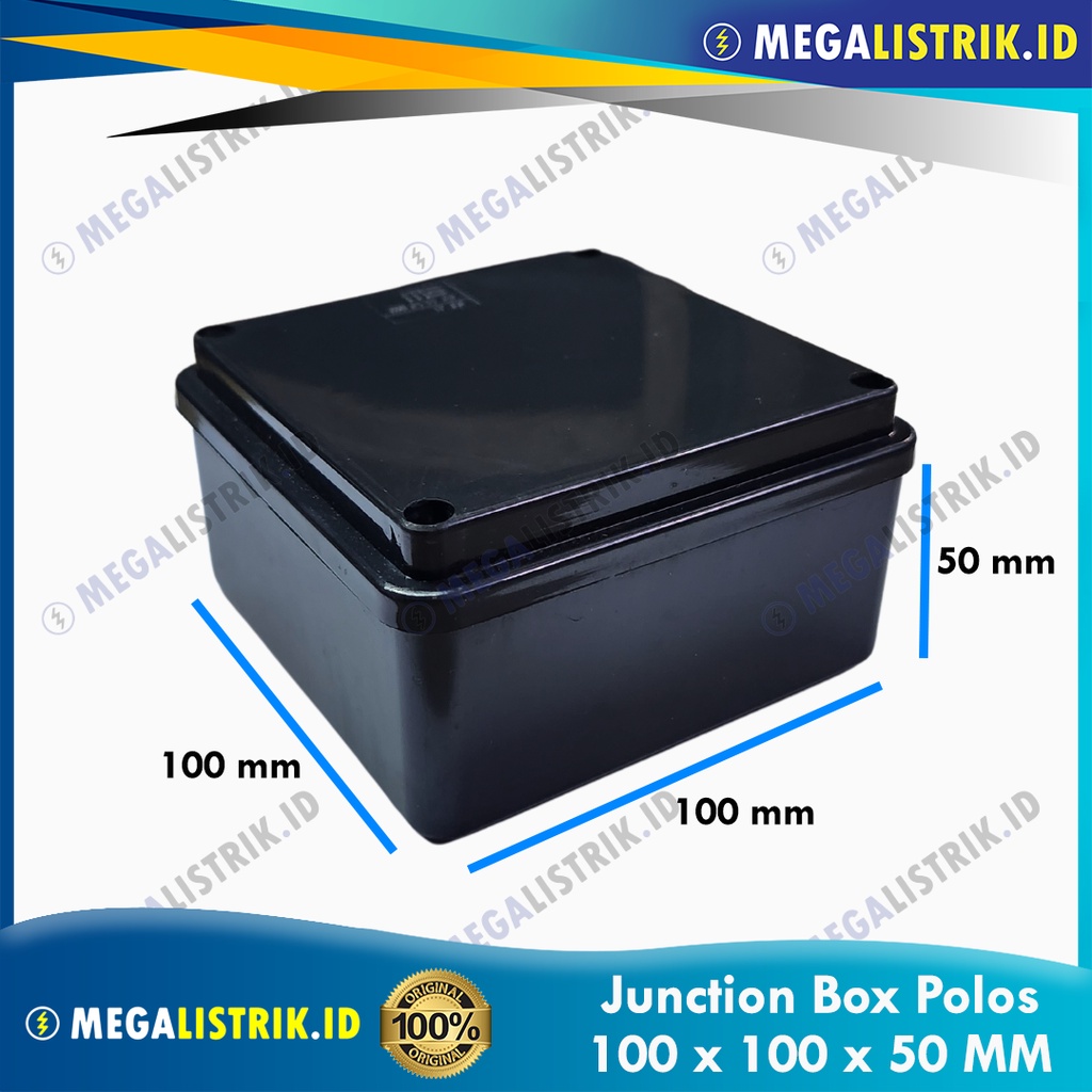 Jual MG JUNCTION BOX 100X100X50 POLOS HITAM / DURADUS 100 X 100 X 50 MM ...