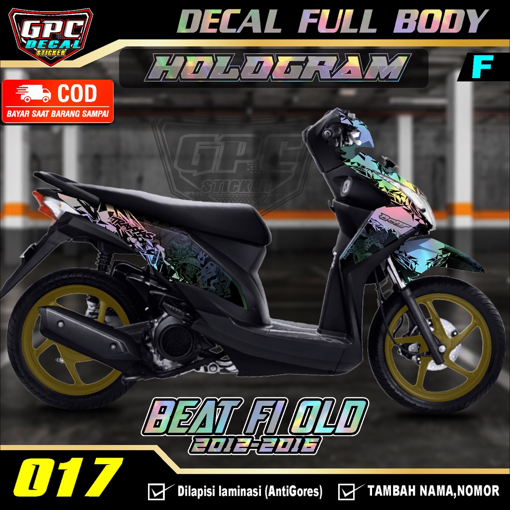 Jual DECAL STICKER VARIASI FULLBODY HOLOGRAM BEAT FI OLD/LAMA DESAIN ...