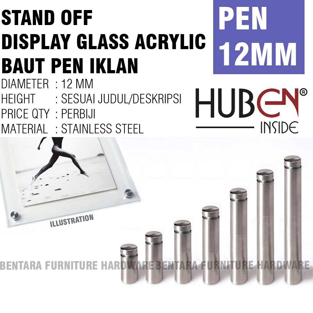 Jual 12MM HUBEN PIK PEN IKLAN 12 x 25 - STAINLESS STEEL SIGN BOARD ...