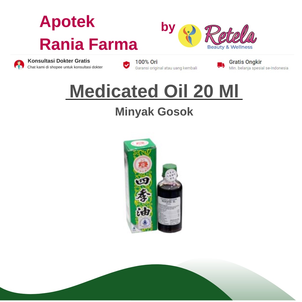 Jual MEDICATED OIL FOUR SEASON 20ML | Shopee Indonesia