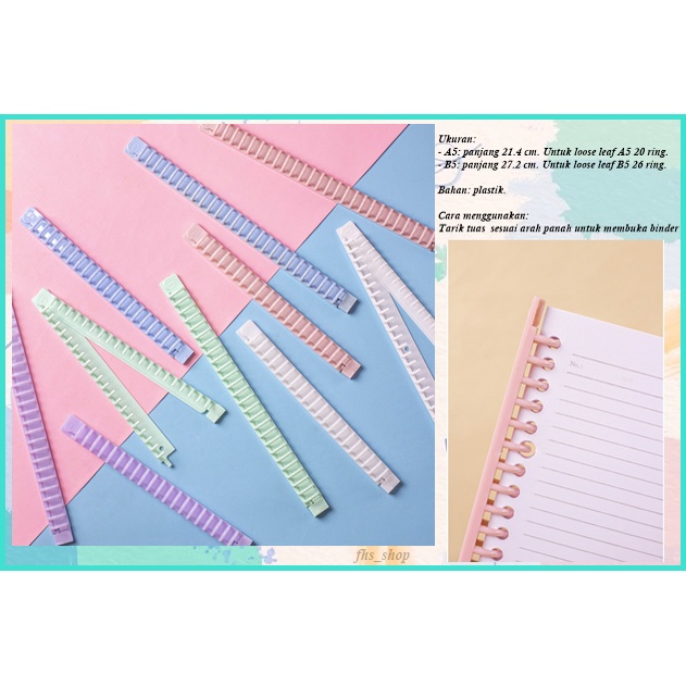 Jual Ring Binder Ring Binder B5 Binder B5 Binder Pastel Binder Clip ...