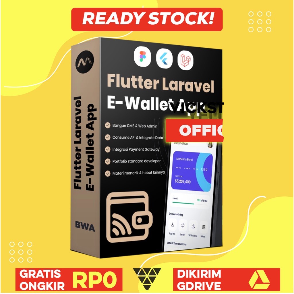 Jual COMPLETE FLUTTER + LARAVEL BWA - Studi Kasus Buat Aplikasi Ewallet ...