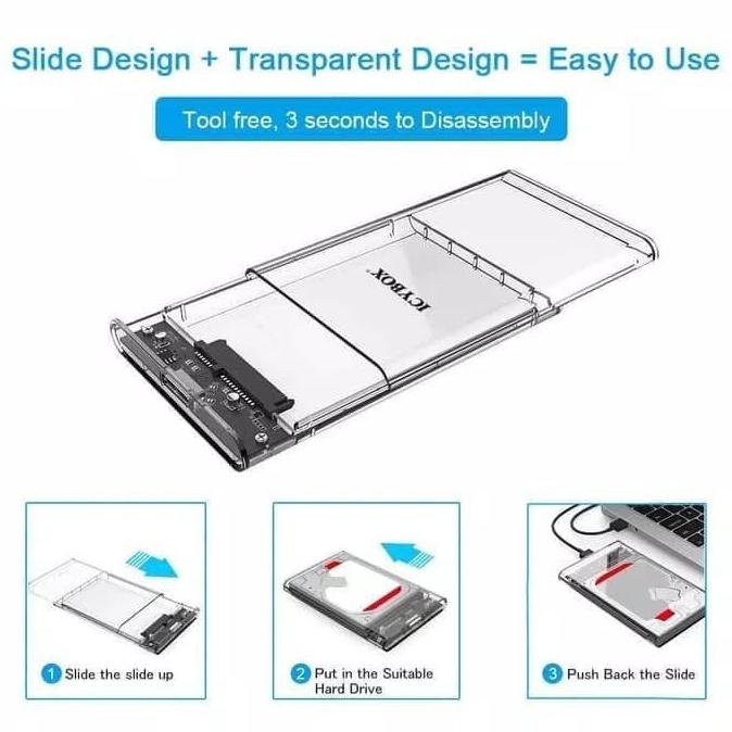 Jual Casing Hardisk External HDD External Case 2.5" USB 3.0 ICYBOX juwa01 | Shopee Indonesia