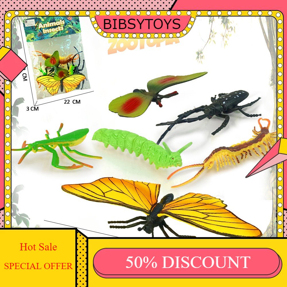 Jual Zootopia - 6 Jenis Serangga Koleksi Mainan Karet Anak (Bro1525 ...