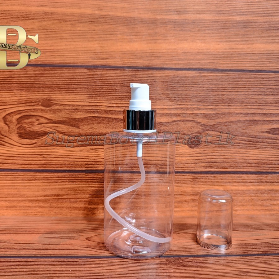 Jual botol pump treatment silver 250ml rf dioli tutup bening botol bening | Shopee Indonesia