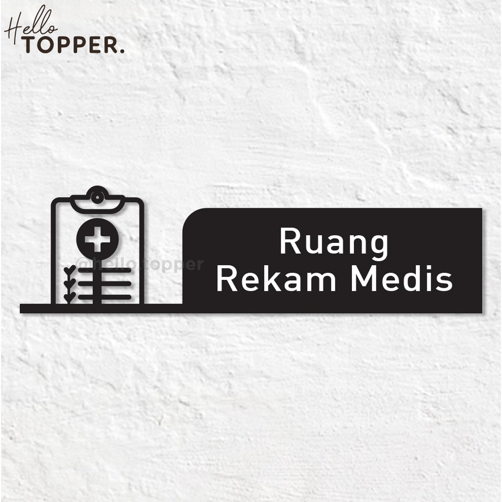 Jual Sign Akrilik Ruang Rekam Medis Hollow UV Print Sign Board | Shopee ...