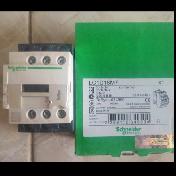 Jual Komponen Listrik Contactor / Kontaktor Schneider 3P 32A 220Vac ...