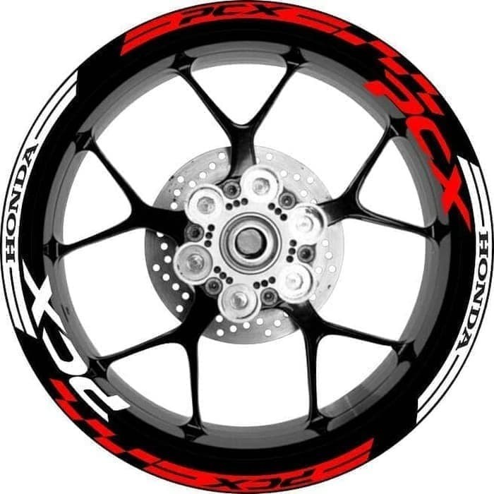 Jual NEW!! Sticker Velg Motor whell striping Honda PCX motoflag ...
