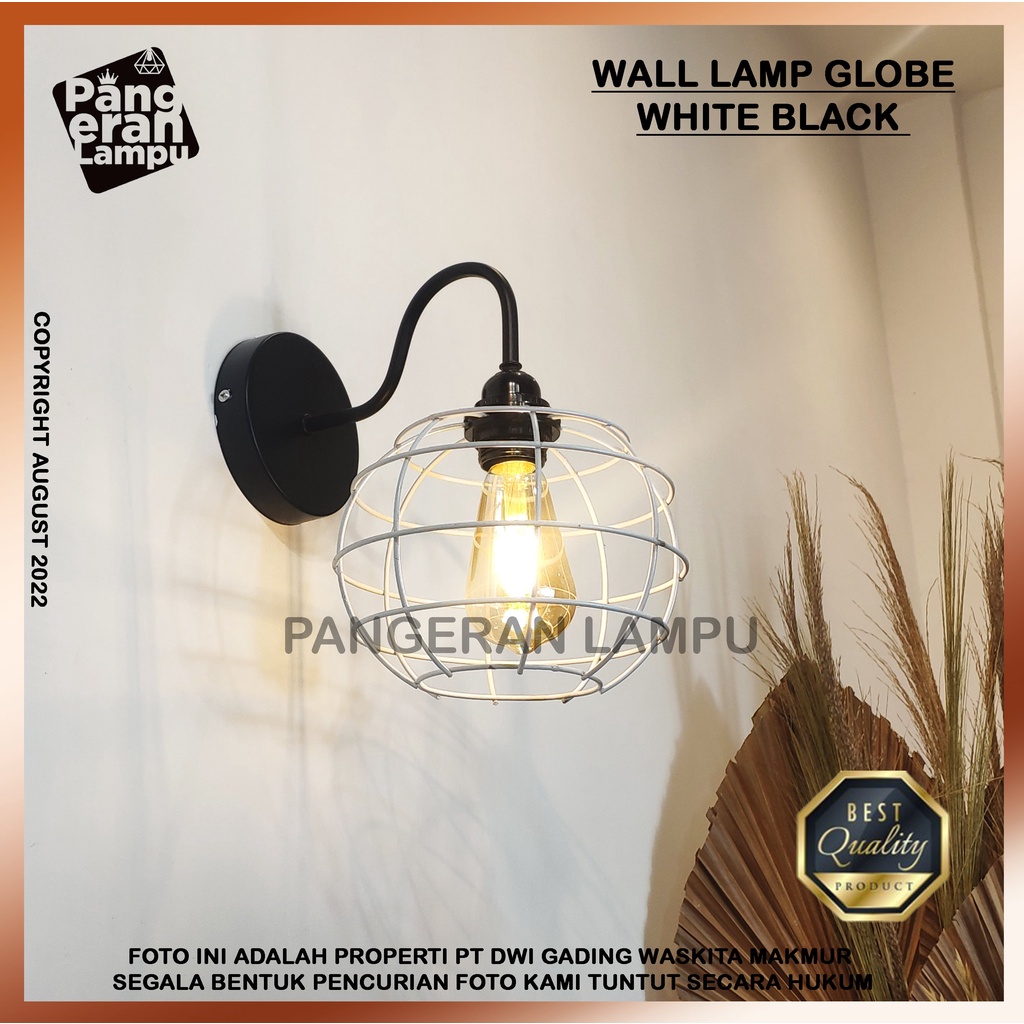 Jual LAMPU DINDING WALL LAMP MINIMALIS INDUSTRIAL TYPE GLOBE PANGERAN ...