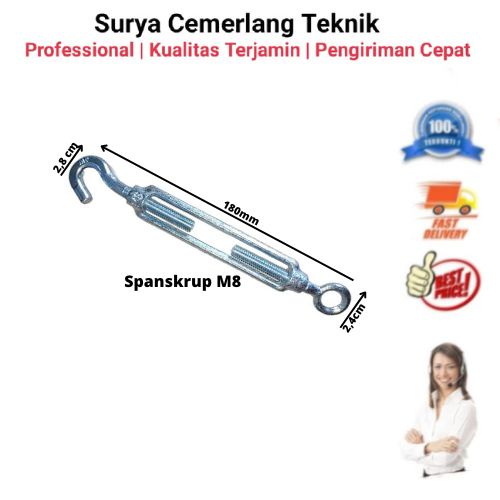 Jual Spanskrup M8 jarum keras tarikan selling alat alat teknik bangunan ...