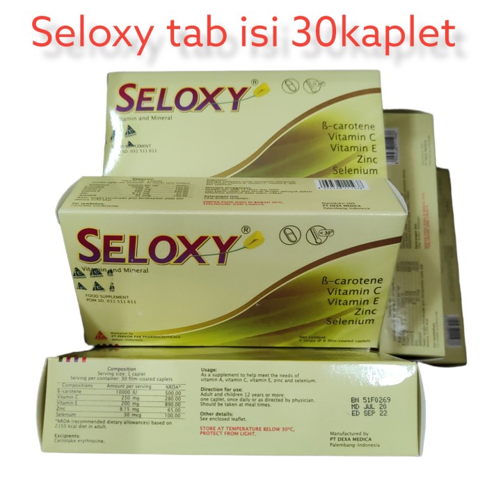 Jual Seloxy Tab 30kaplet | Seloksi Tablet | Shopee Indonesia