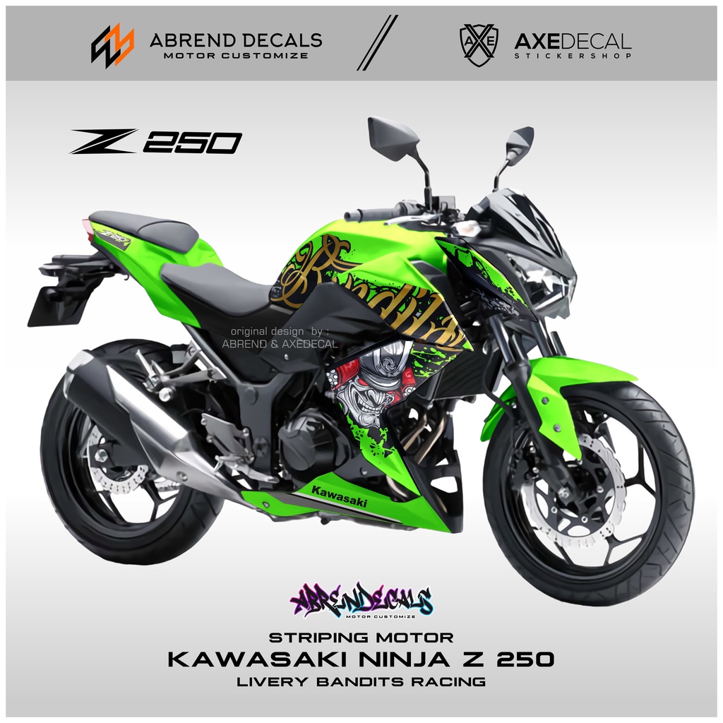 Jual Striping Ninja Z250 Livery Bandits Racing / Stiker Motor Z 250 ...