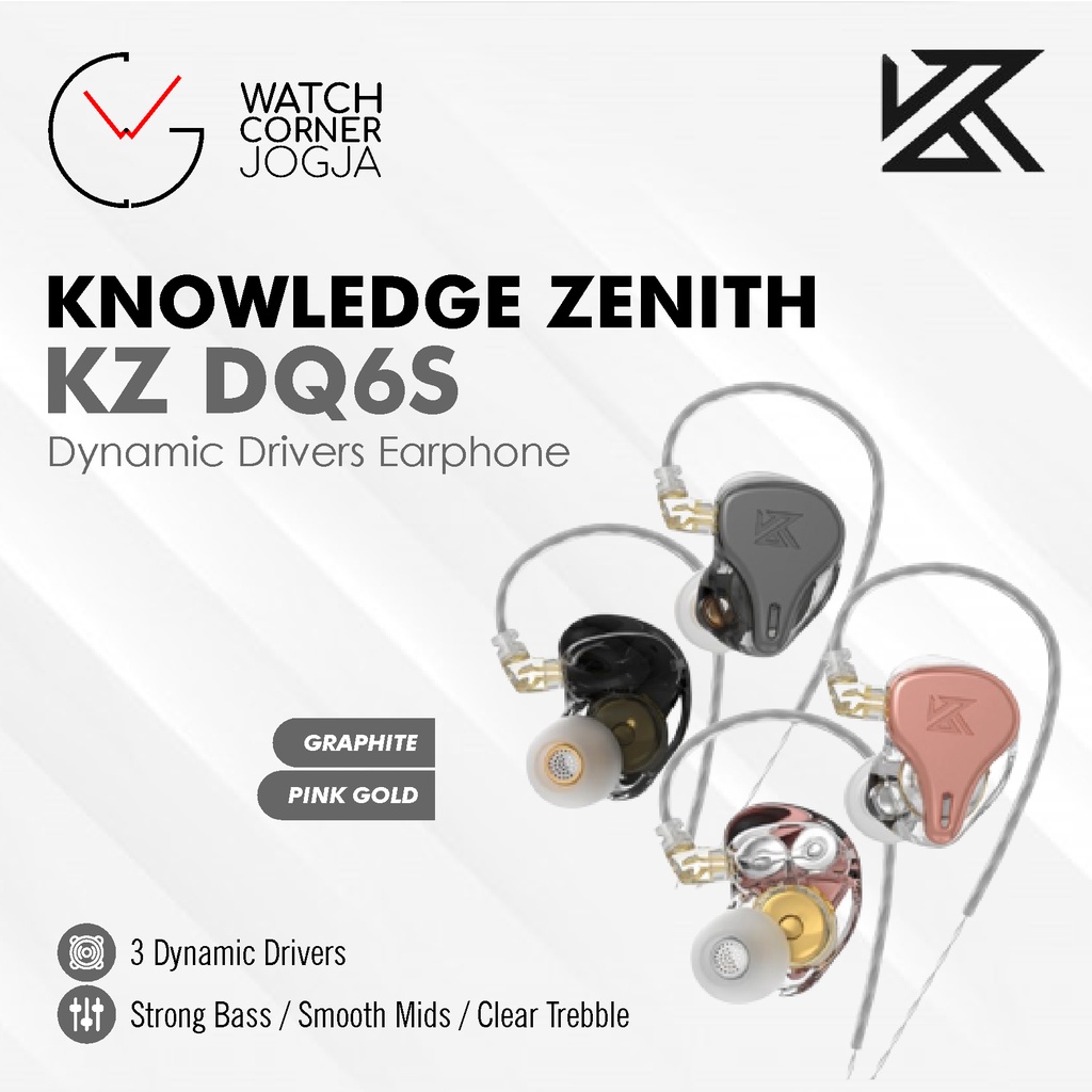 Jual KZ x HBB DQ6S with Mic IEM Professional Earphones HiFi Deep Bass ...