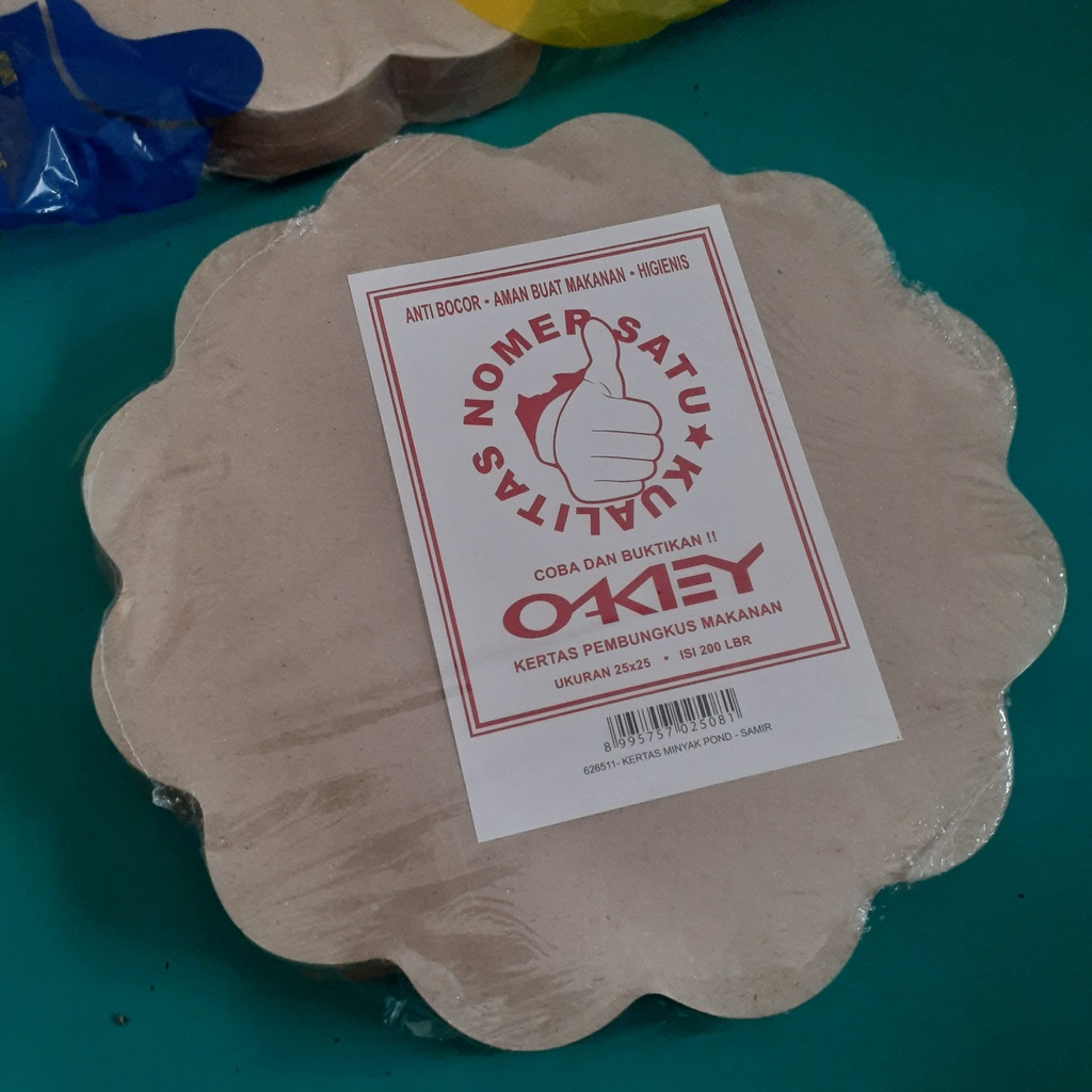 Jual BUNGA OKEY ISI 200 kertas nasi piring makan diameter 25 cm ...
