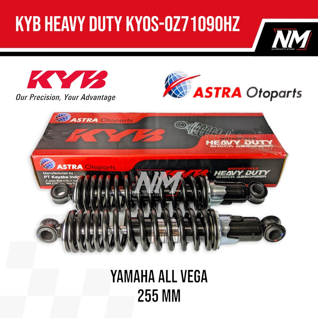 Jual Sockbreaker Sok Belakang F1ZR Vega Jupiter KYB Heavy Duty KYOS-OZ71090HZ Hitam 280mm ...