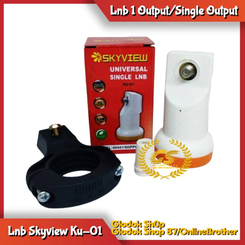 Jual LNB KU BAND 1 OUTPUT SKYVIEW KU-01 LNB KUBAND KU-01 SKYVIEW LNB ...