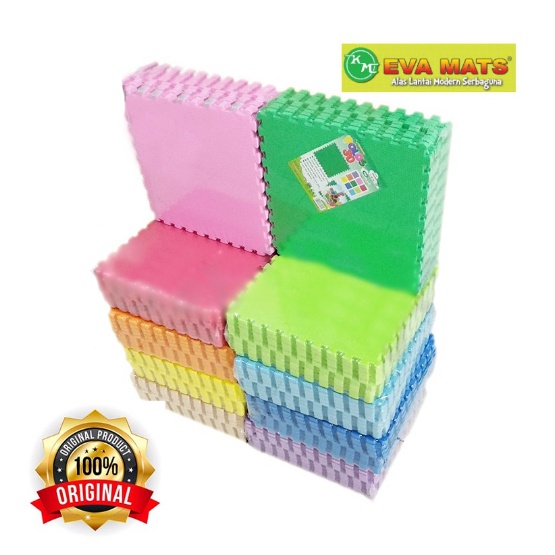 Jual PROMO Karpet Evamats Puzzle Polos 30x30 Evamat Alas Lantai Mainan ...
