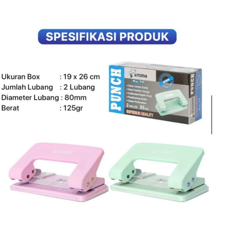 Jual PUNCH Pembolong Kertas Warna Pastel diameter 6mm no.30 | Shopee ...