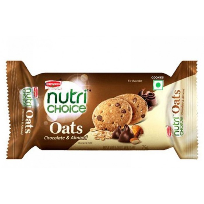 Jual ] Nutri Choice Oats Chocolate & Almond Britannia Biscuit / Biskuit ...