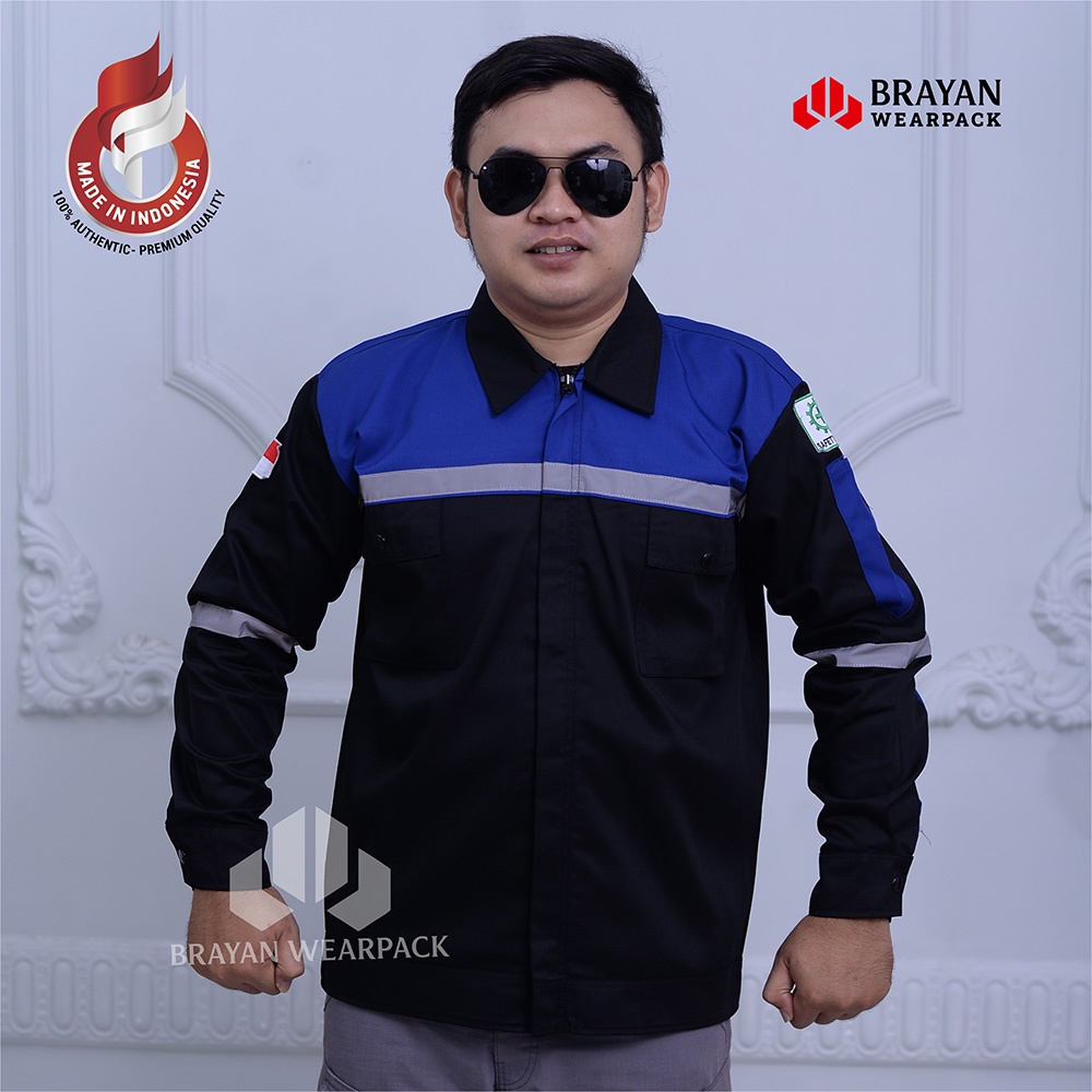 Jual Baju Kerja Proyek/Seragam Kerja Lapangan/Kemeja Safety Lengan ...