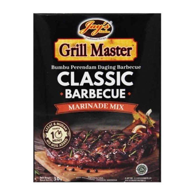 Jual Jay's Classic Barbecue Marinade / Bumbu Perendam Daging Barbecue 30 Gr | Shopee Indonesia