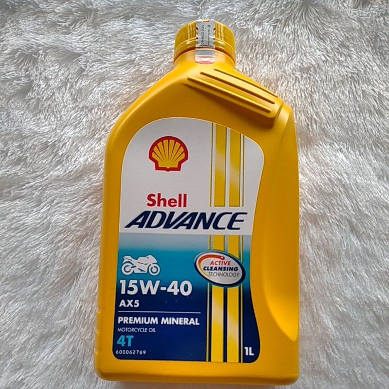 Jual Oli shell advance AX5 15W-40 premium mineral 1liter ori shell ...