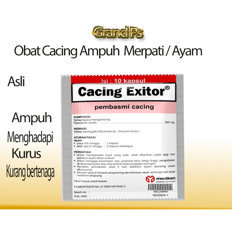 Jual Obat Cacing exitor unggas ayam | Shopee Indonesia