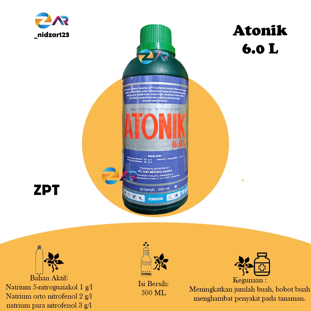 Jual ATONIK 6.0L zat pengatur tumbuh tanaman 500ml | Shopee Indonesia