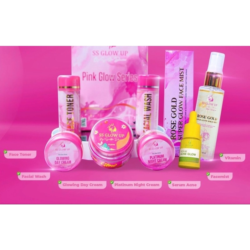 Jual Paket Lengkap Pink Glow SS Glow Up | Shopee Indonesia