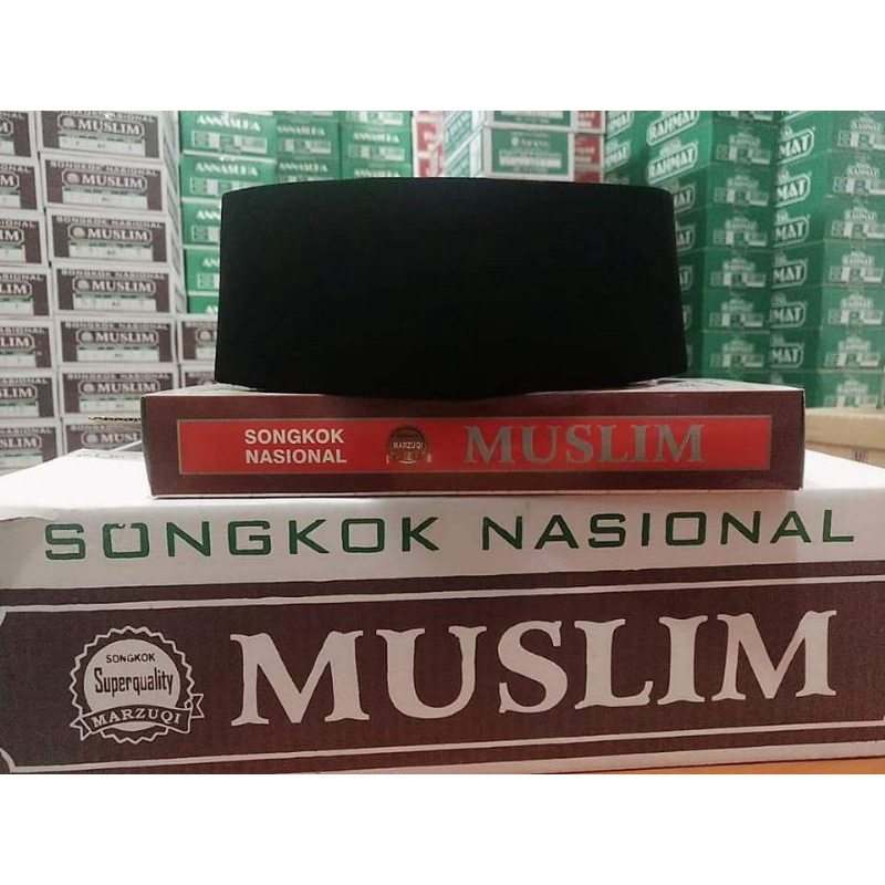 Jual PECI/SONGKOK MUSLIM POLOS AC ISI ( 10 PCS ) BAHAN BELUDRU LEMBUT ...