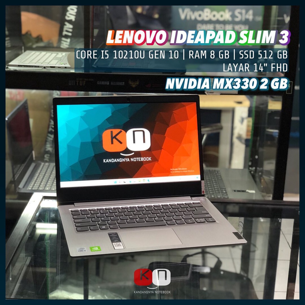 Jual LENOVO IDEAPAD SLIM 3 i5 NVIDIA MX330 GEN 10 RAM 8GB SSD 512GB ...