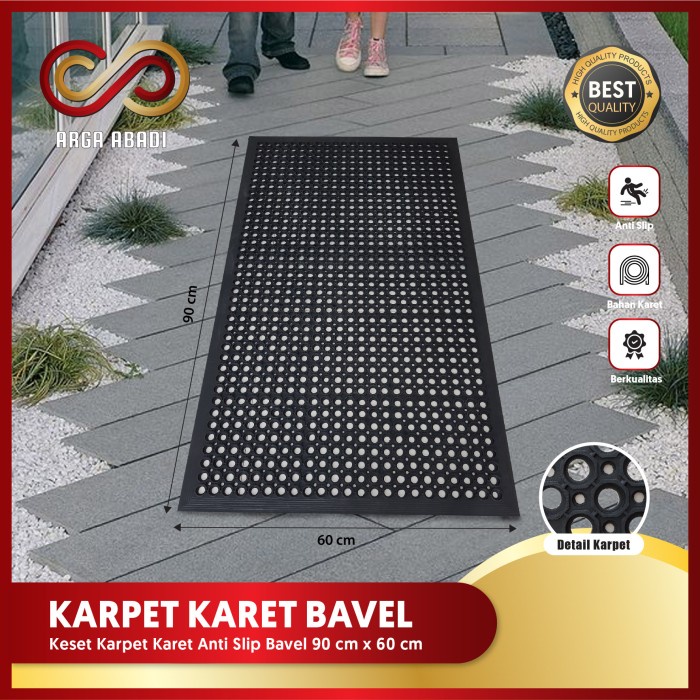 Jual Keset Karpet Karet Anti Slip Kamar Mandi 60 x 90 | Shopee Indonesia