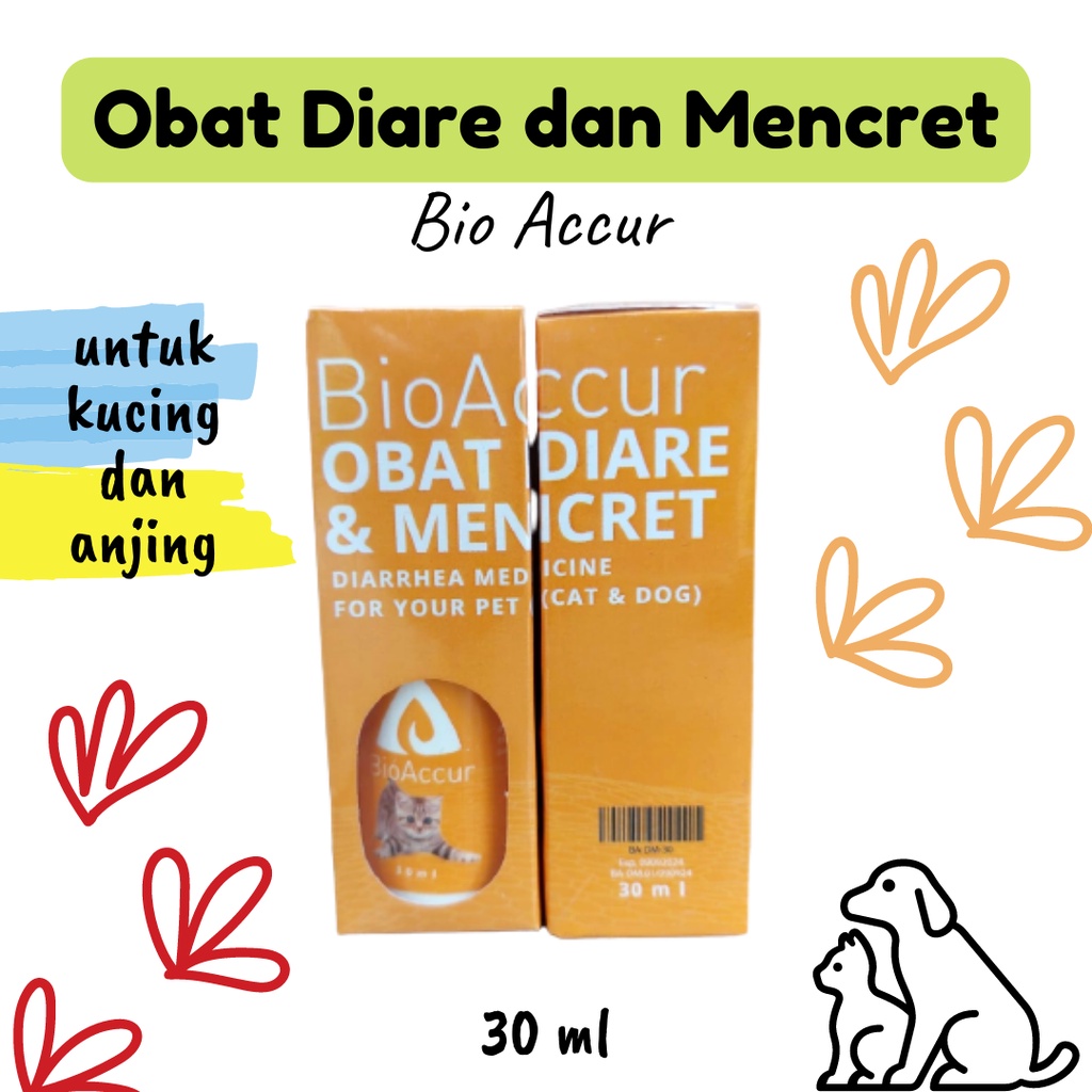 Jual Obat Diare Kucing / Obat Diare Anjing BIOACCUR DIARE DAN MENCRET ...