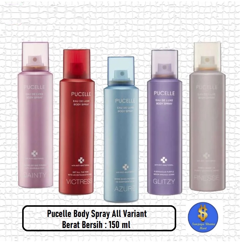 Jual Pucelle Eau De Luxe Body Spray 150ml All Variant-Pucelle Body ...