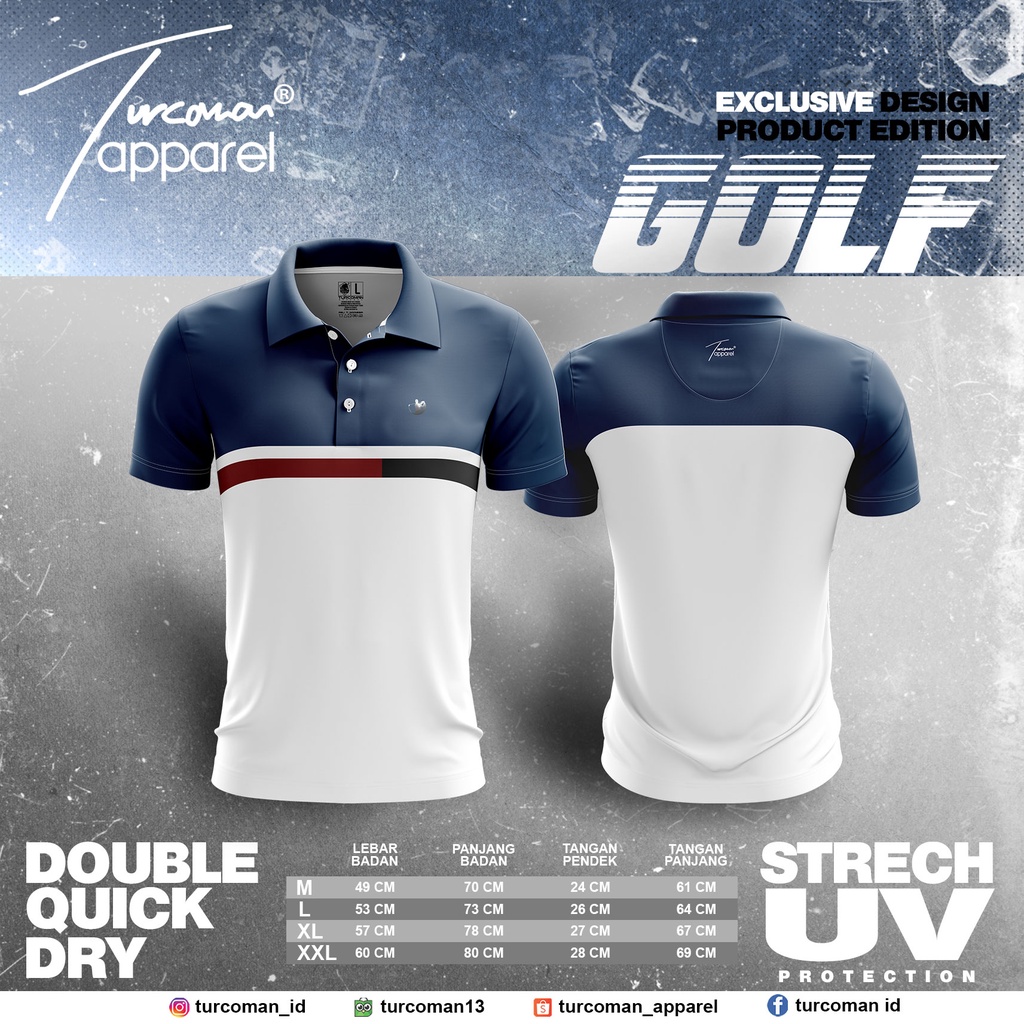 Jual Jersey kaos golf pria polo shirt lengan pendek Atasan olahraga ...