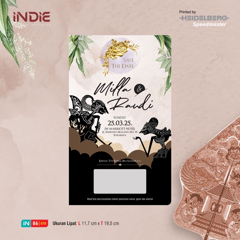 Jual Indie IN 86 (Foil Std) Blanko Undangan | Blangko Undangan ...