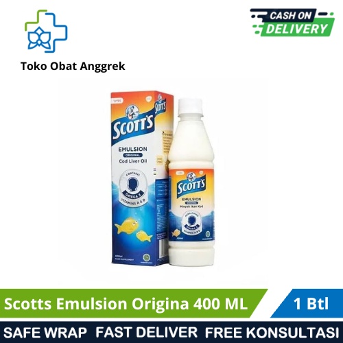 Jual SCOTTS EMULSION ORIGINAL / PUTIH 400ml | Shopee Indonesia