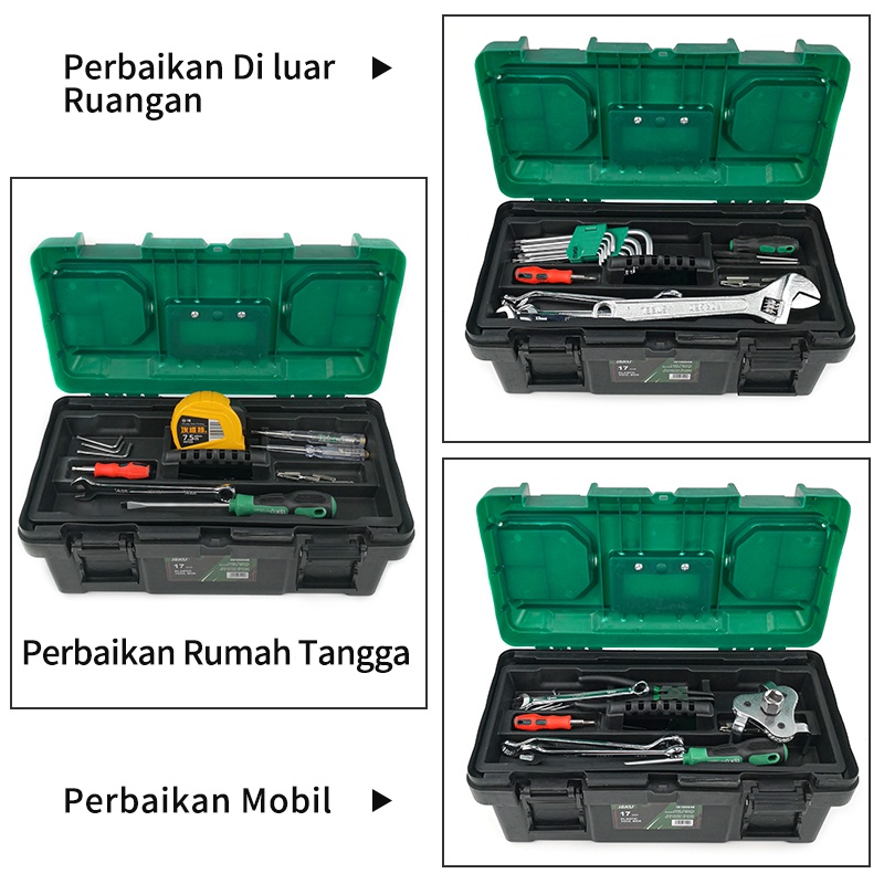 Jual ISKU Tool Box Besar Plastik 14 15 17 18 19 20 Inch Bahan Pp Tools ...