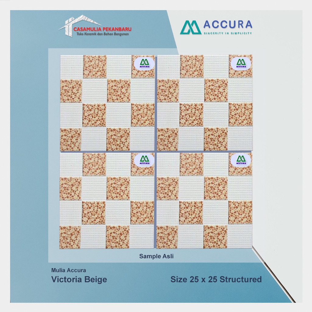 Jual Keramik Lantai Kamar Mandi Mulia Accura 25x25 Victoria Beige KW 1 | Shopee Indonesia