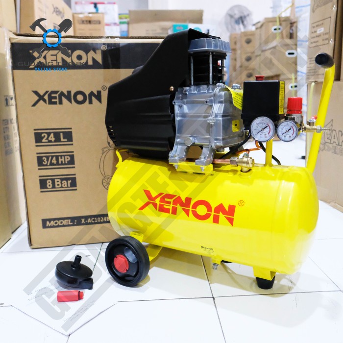 Jual Mesin Kompresor Angin Listrik 3/4 HP 24 Liter X-AC1024B XENON / Electric Air Compressor ...