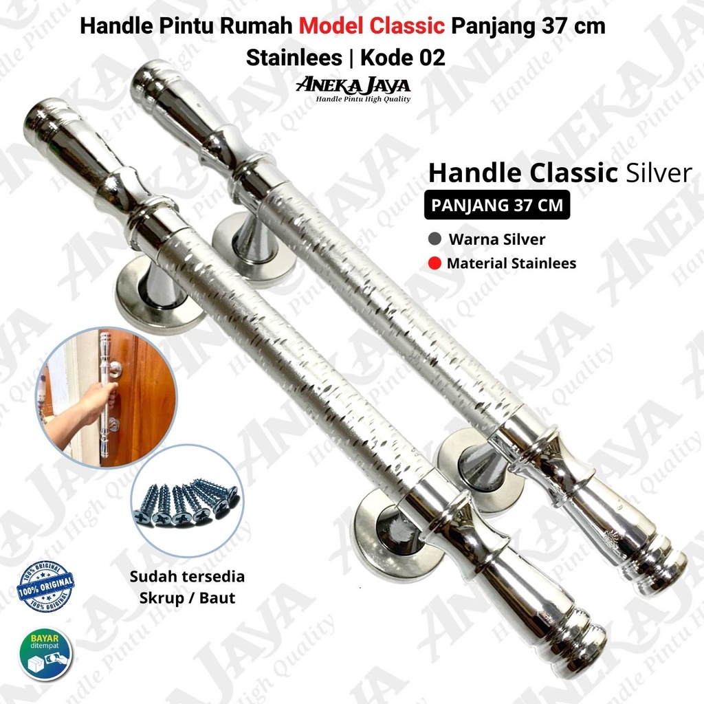 Jual HANDLE PINTU CLASSIC PANJANG 37 CM HITAM / Gagang pintu sisik Naga ...