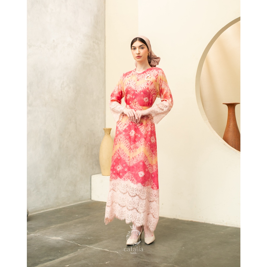 Jual Catalia Batik Dress Batik Wanita Sabrina | Shopee Indonesia