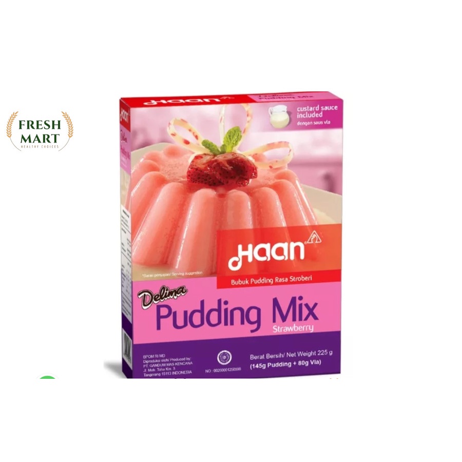 Jual Haan Pudding Mix Strawberry With Vla 225 gr | Shopee Indonesia